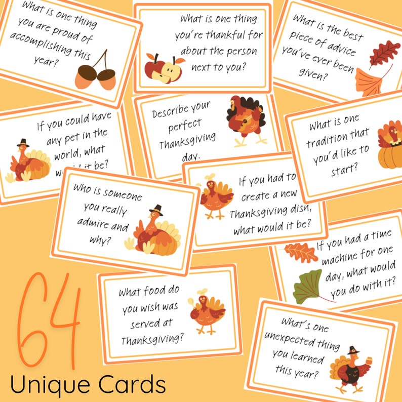 Thanksgiving Dinner Family Conversation Starters - Etsy