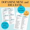 ADHD Dopamine Menu Digital & Printable Customization - Etsy Canada