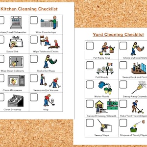 Printable Kids Cleaning Checklists With Pictures - Etsy