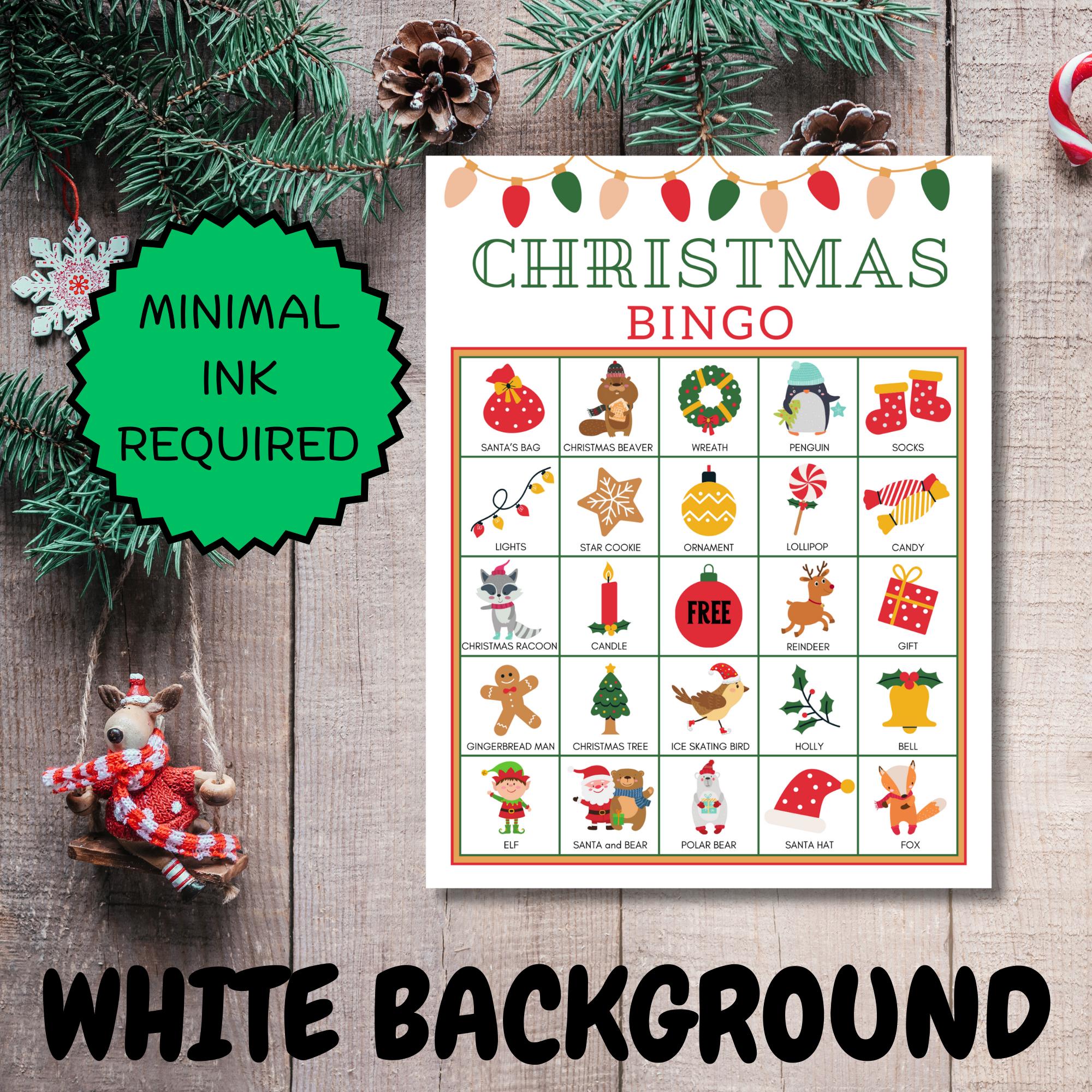 Printable Christmas Bingo Game for Family Celebration or Classroom ...