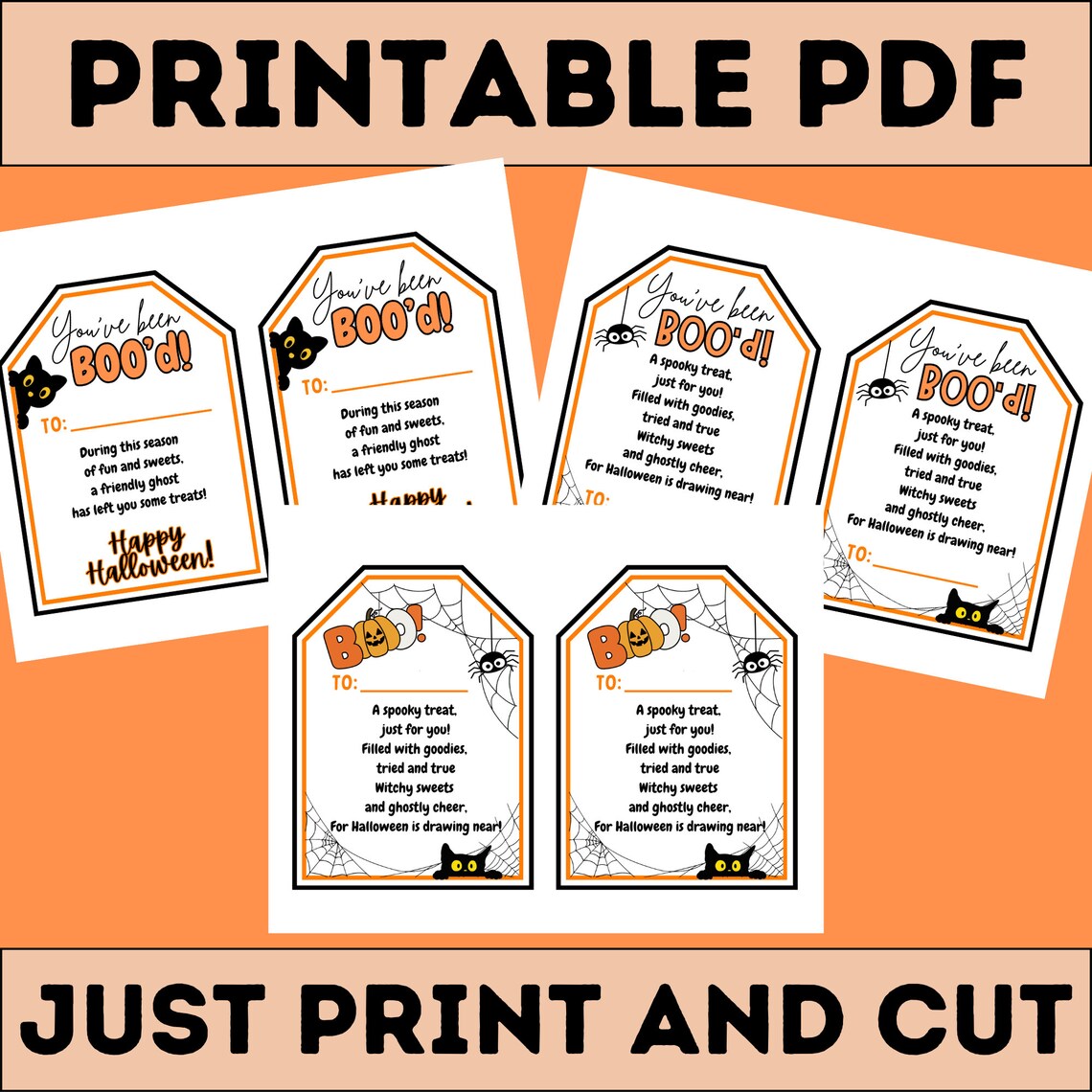 Editable "you've Been Booed" Halloween Basket Tag for Boo Basket ...