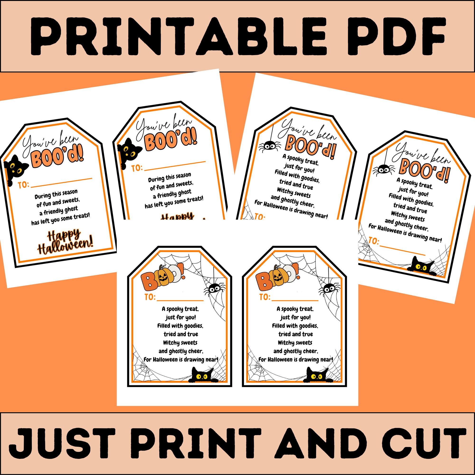 Editable "you've Been Booed" Halloween Basket Tag for Boo Basket ...