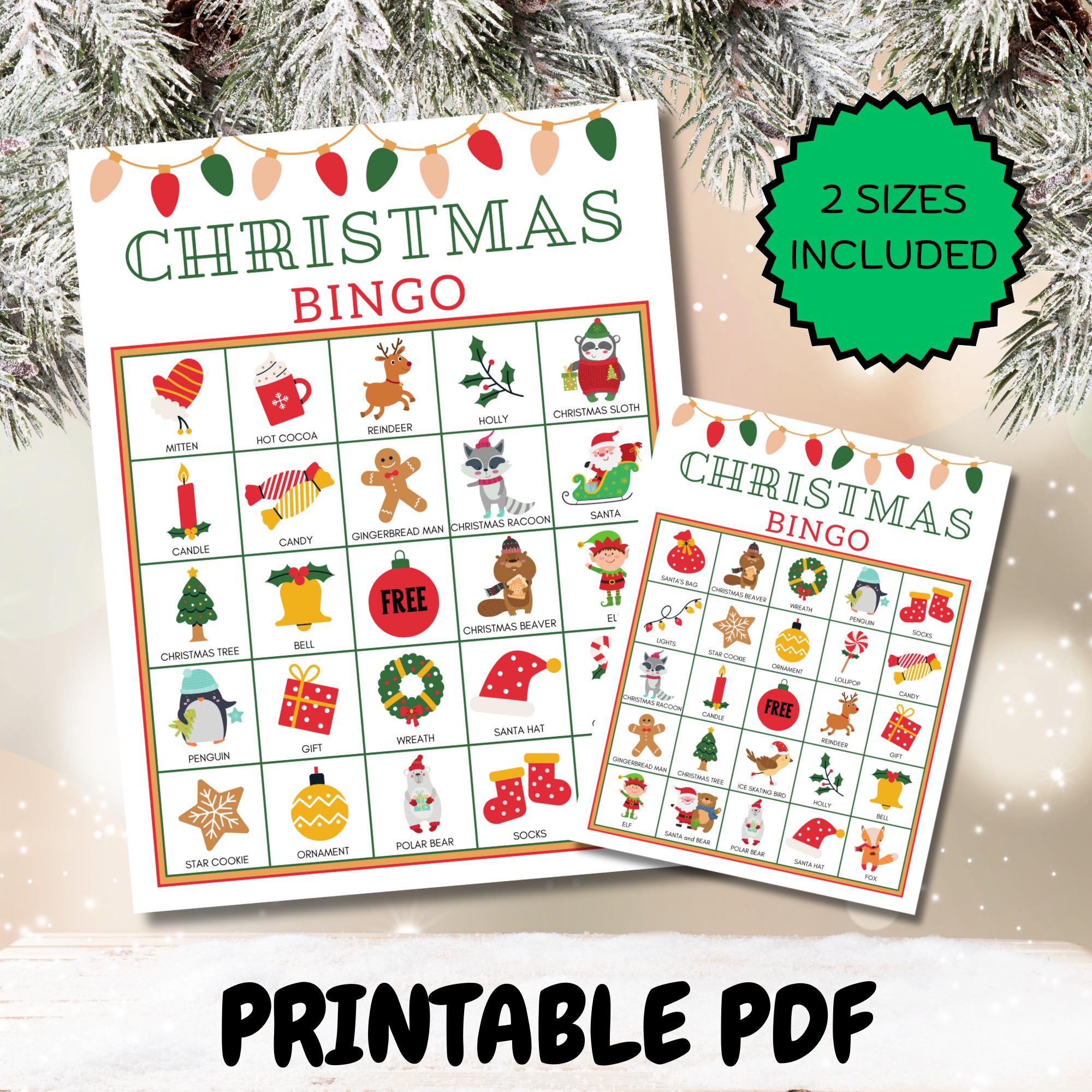 Printable Christmas Bingo Game for Family Celebration or Classroom ...