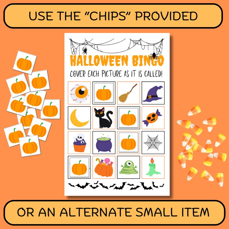Halloween Bingo Cards- Halloween Kids Bingo! - Etsy