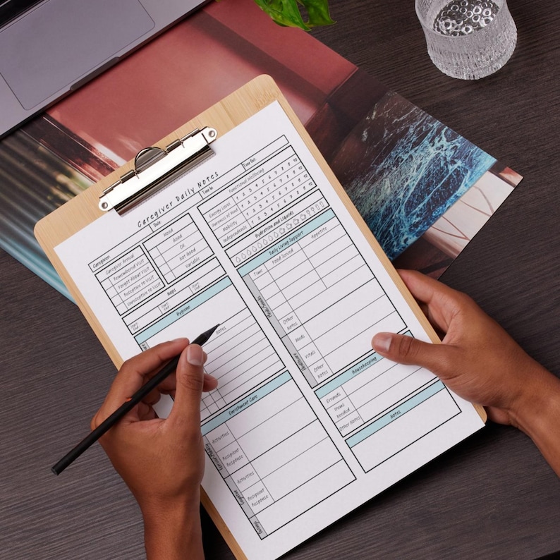 Senior Caregiver Log / Eldercare Caregiver Daily Log - Etsy