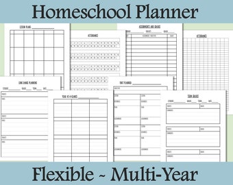 16-page Printable Homeschool Organization Planner - Etsy