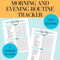 Morning & Night Routine Checklist | Printable Daily Routine PDF | Self ...