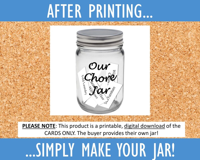 Printable Chore Cards for Kids - Etsy