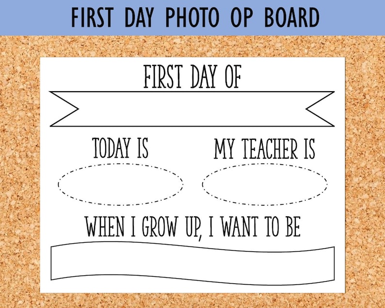 First Day of School Photo Board and Interview - Etsy