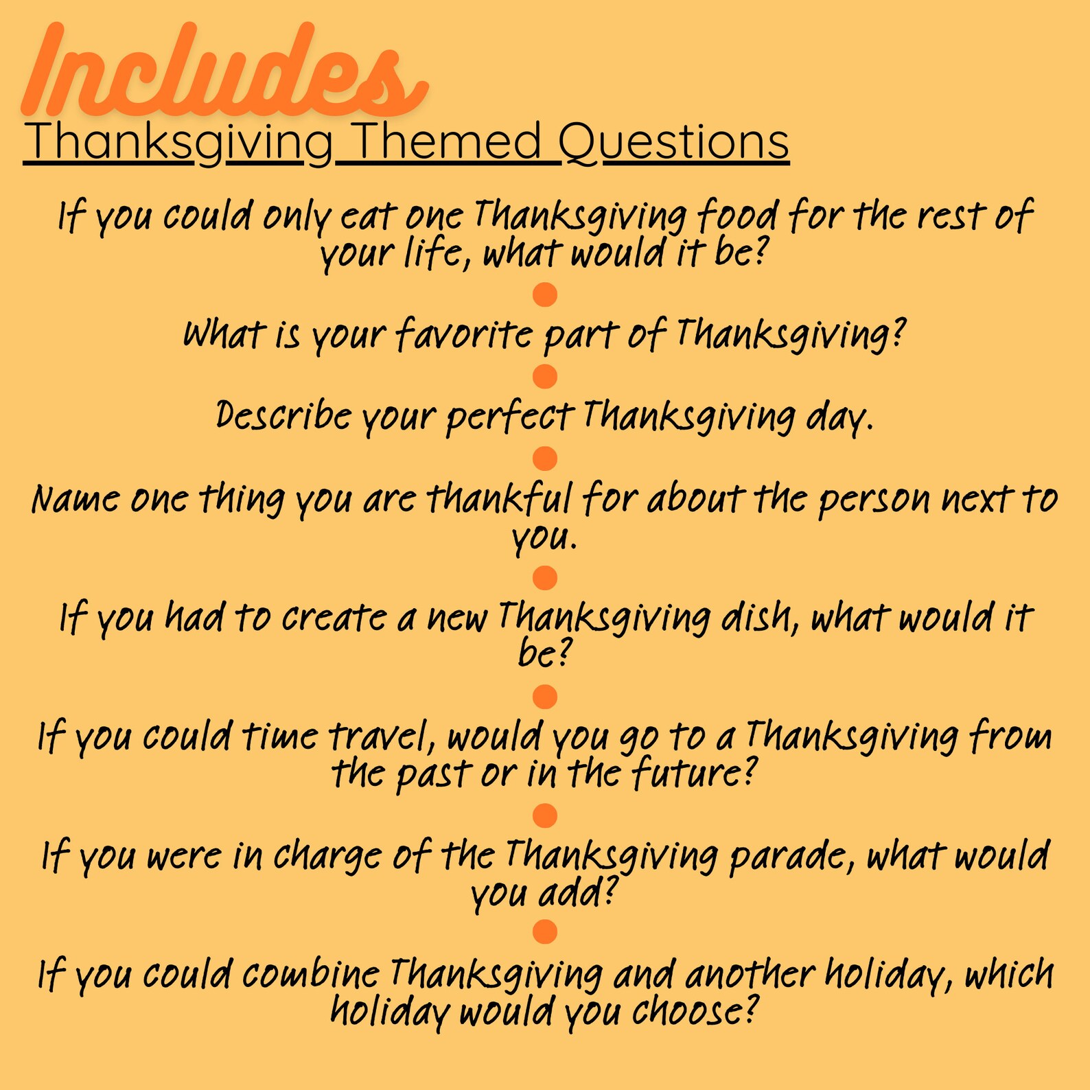 Thanksgiving Dinner Family Conversation Starters - Etsy
