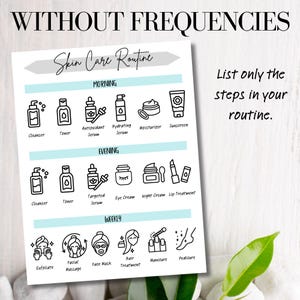 Printable Skincare Routine Template / Editable Skincare Chart / Daily ...