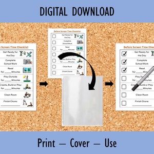 Before Screentime Checklist for Kids - Etsy