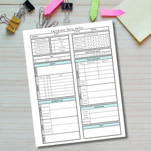 Senior Caregiver Log / Eldercare Caregiver Daily Log - Etsy
