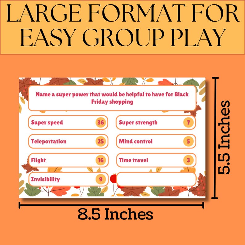 Thanksgiving Friendly Feud - Thanksgiving Trivia Game - Family ...