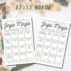 Christmas Mingle Bingo - Mix and Mingle Bingo for Work or Classroom ...