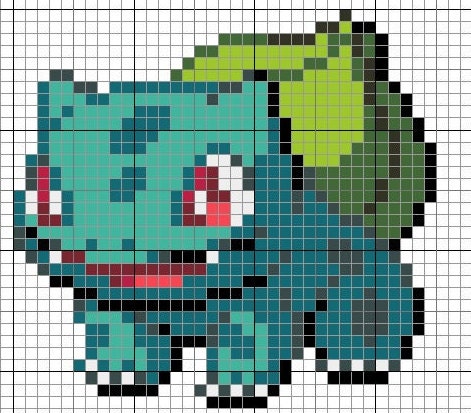 Bulbasaur Sprite Cross Stitch Pattern - Etsy