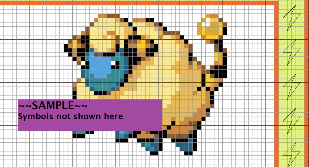 Pokemon Mareep Evolution Sprites Cross Stitch Pattern - Etsy