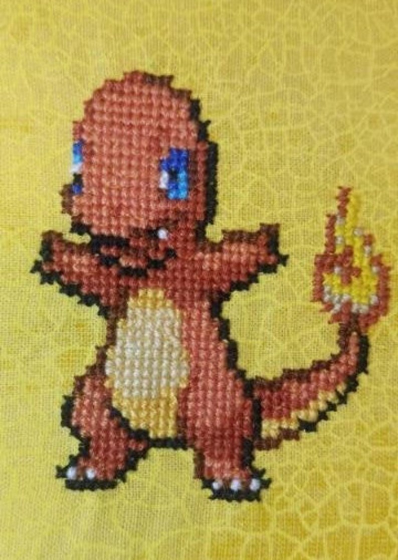Pokemon Charmander Sprite Cross Stitch Pattern - Etsy