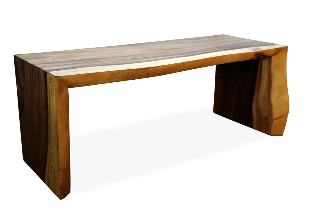 Wood Bench, Dining Bench, Thick Solid Wood Bench, Natural Monkey Pod ...