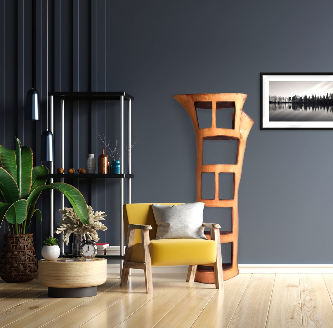 Wood Log Shelves, Wood Shelves, Tree Trunk Shelves, Big Shelves ...