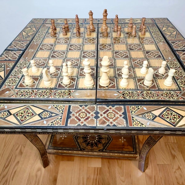 Wooden Board Game Table - Etsy