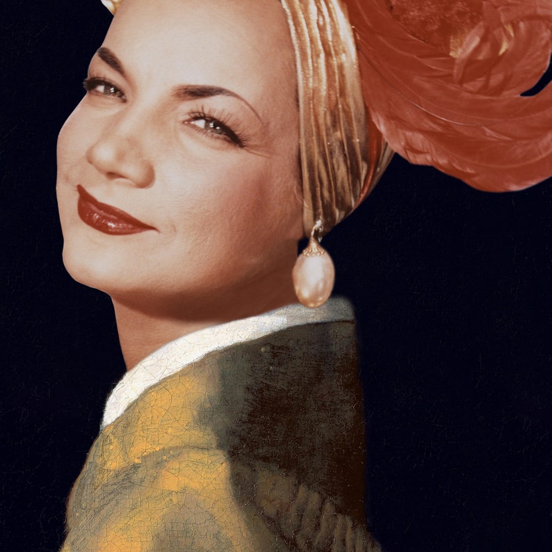 Carmen Miranda With a Pearl Earring by Untitled.save Fine Art Print - Etsy