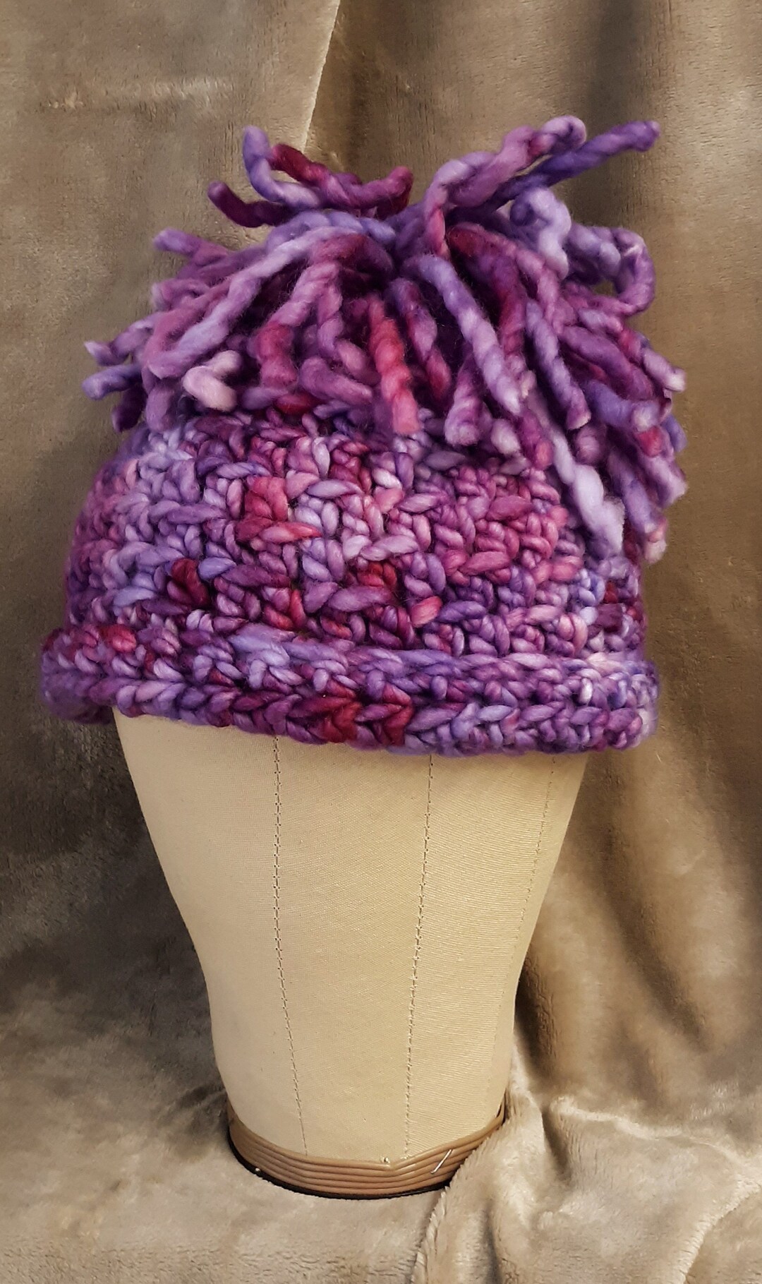 Purple Wool Hat - Etsy