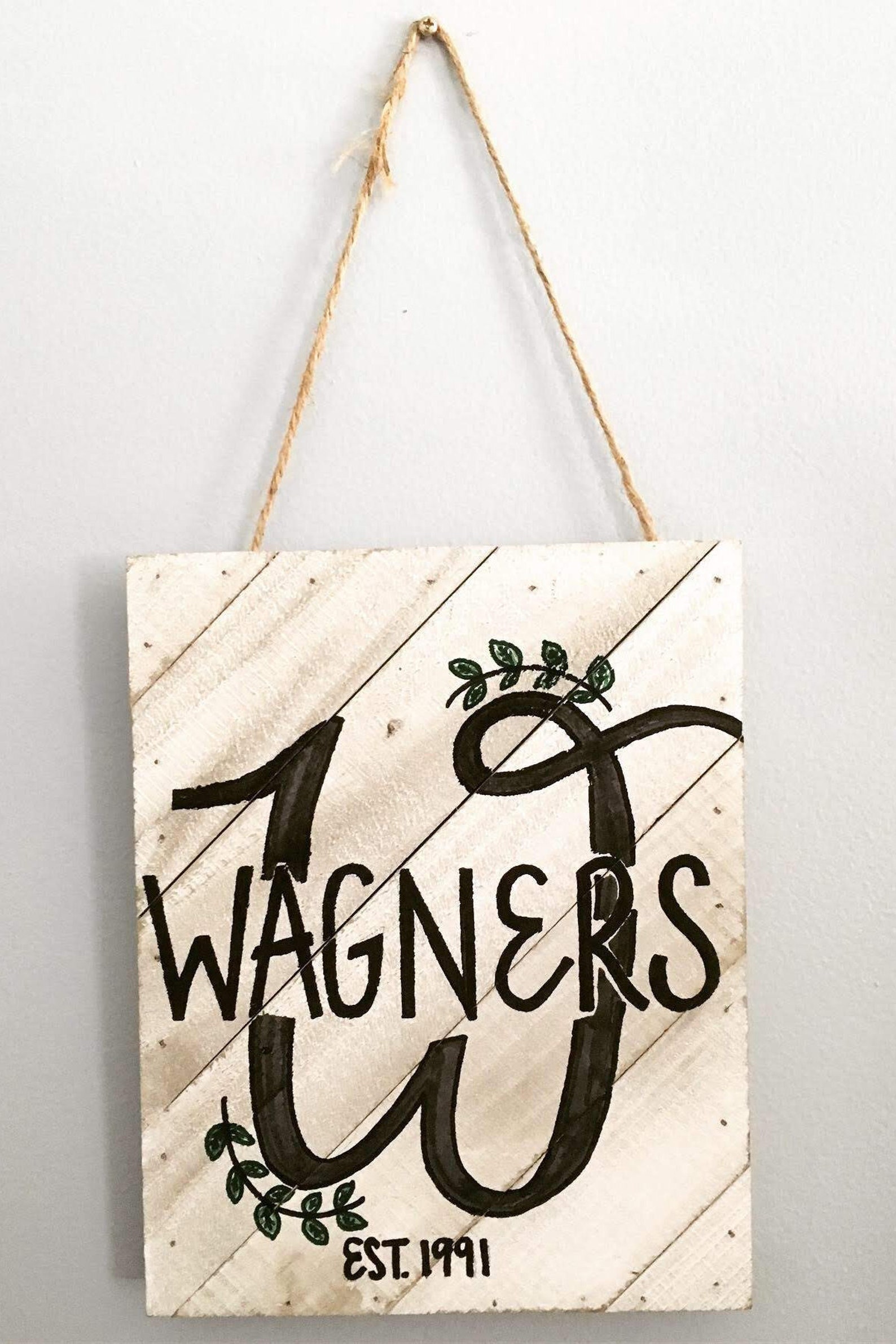 White-washed Wooden Sign - Etsy