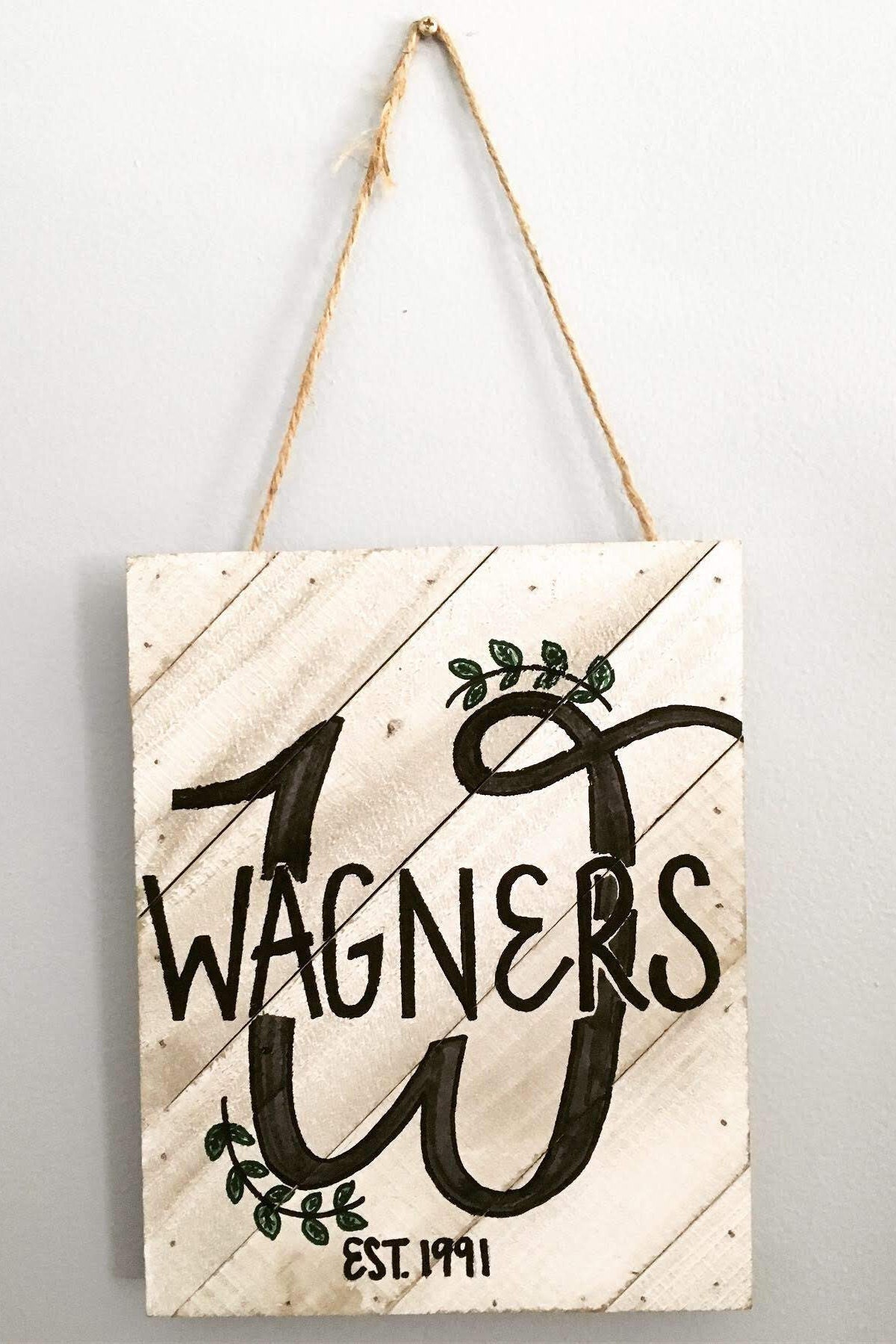 White-washed Wooden Sign - Etsy