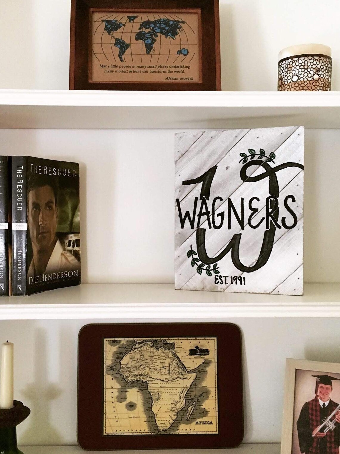 White-washed Wooden Sign - Etsy