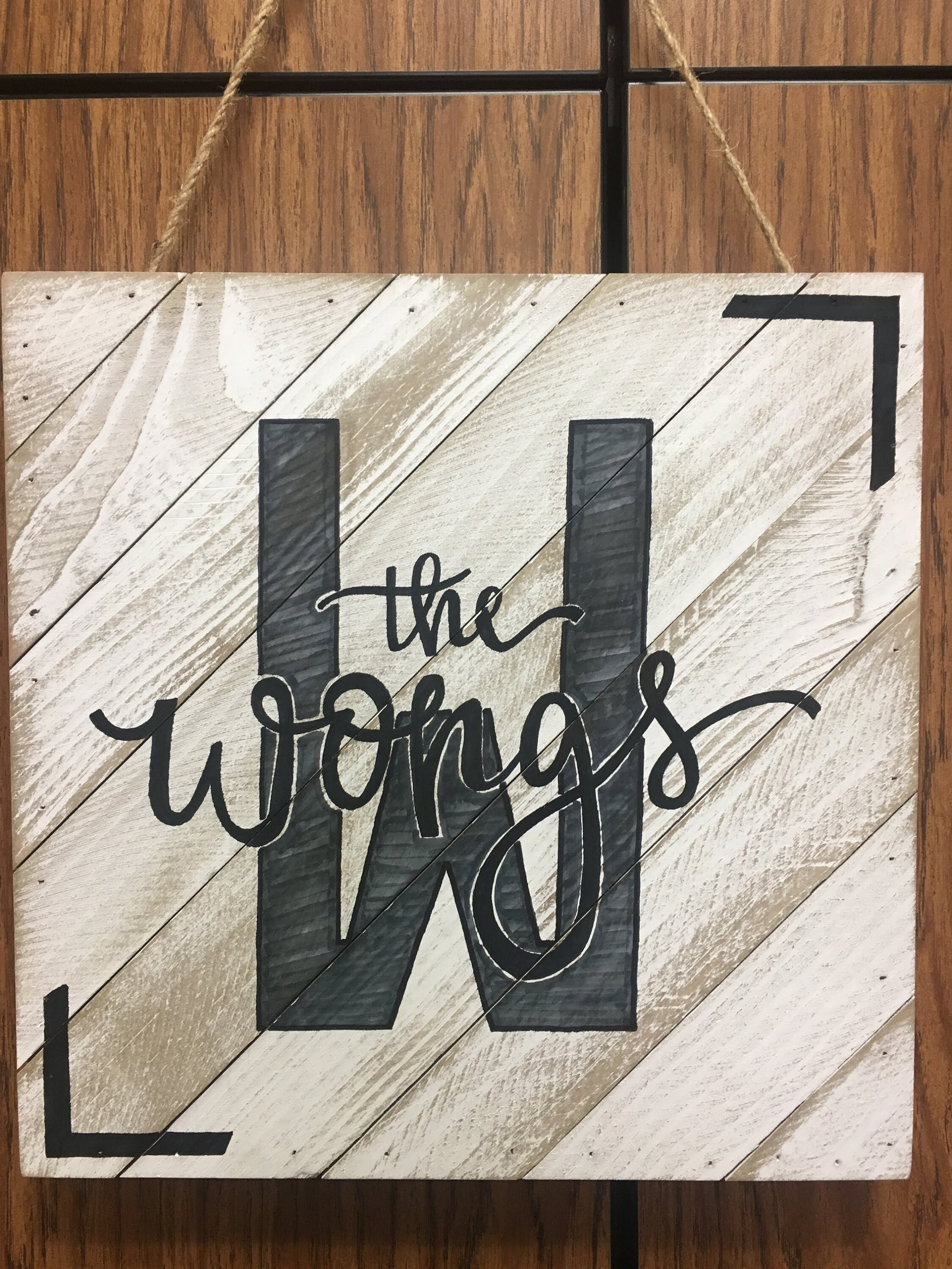 White-washed Wooden Sign - Etsy