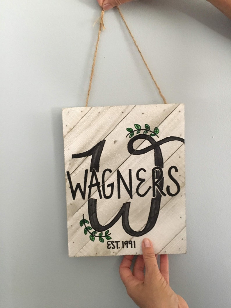 White-washed Wooden Sign - Etsy