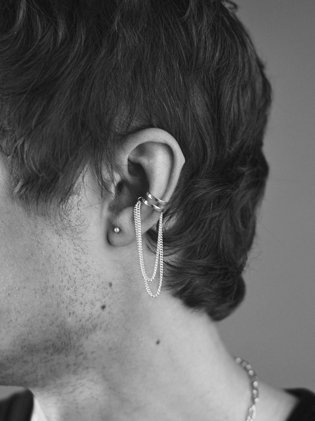 Revolve Ear Cuff, Chain Ear Cuff, Statement Ear Cuff, Edgy Ear Cuff ...