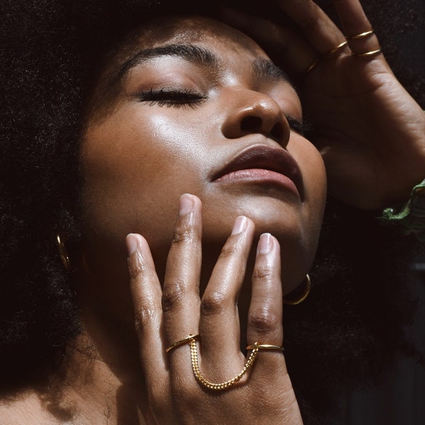 Double Ring Chain - Etsy