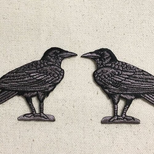 Raven Crow Patch Iron on Patch Embroidered Patch - Etsy