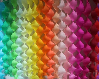 Bright Crepe Paper Streamers Birthday Decor Fringe Backdrop | Etsy