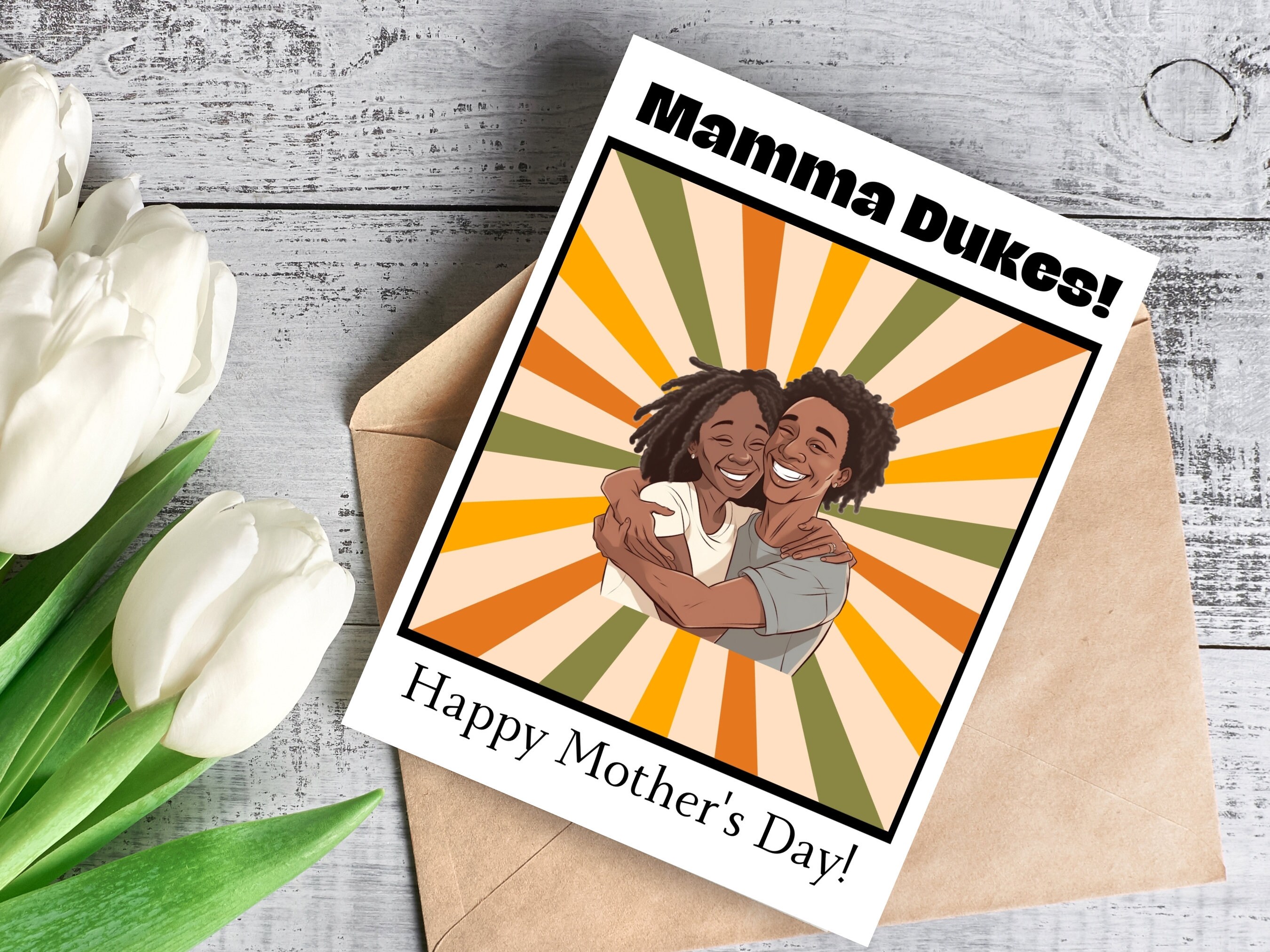 Momma Dukes Mother's Day Card, Black Mother's Day Card From Him, Funny ...