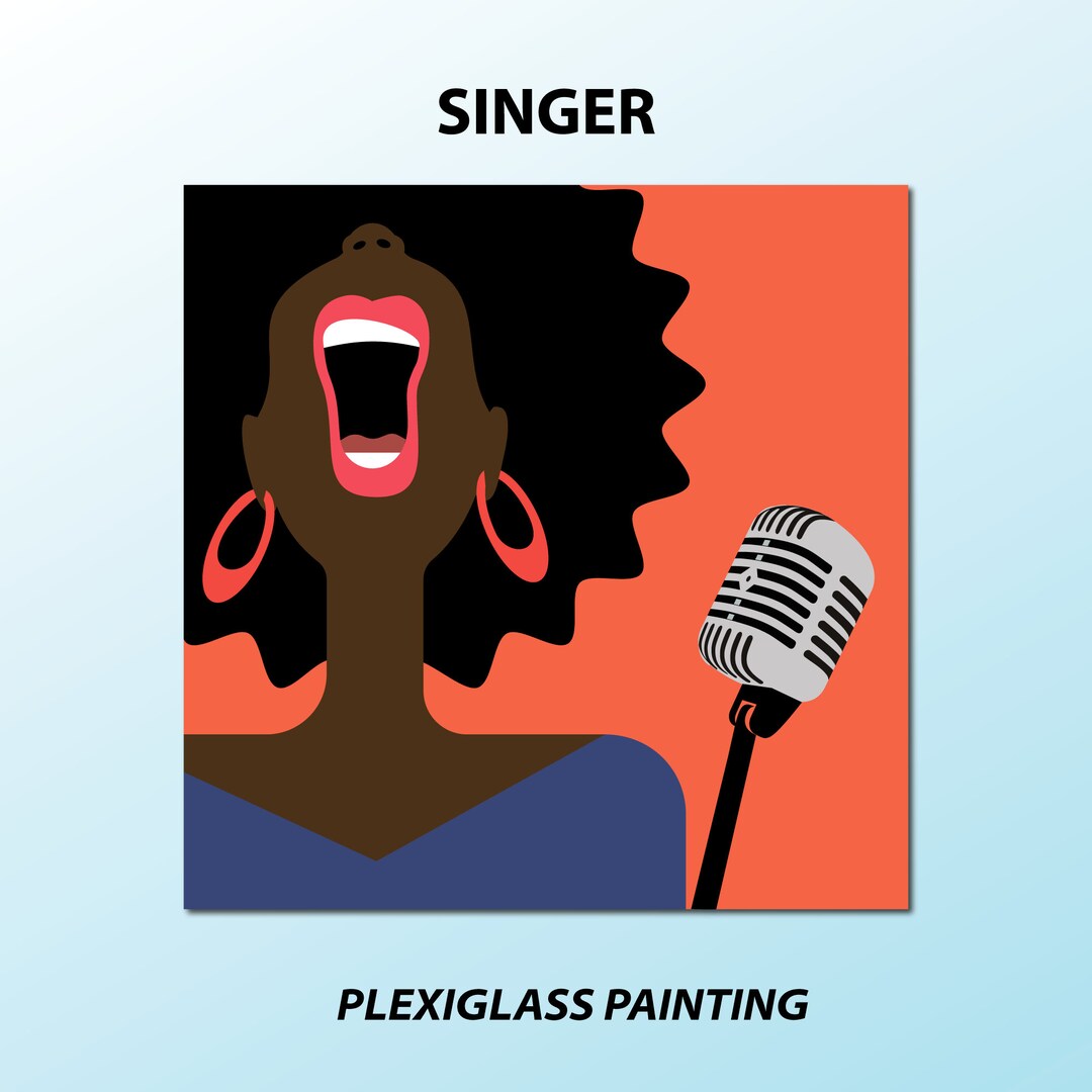 SINGER Art Modern Wall Decoration From Plexiglass. Decor. Gift. Home ...
