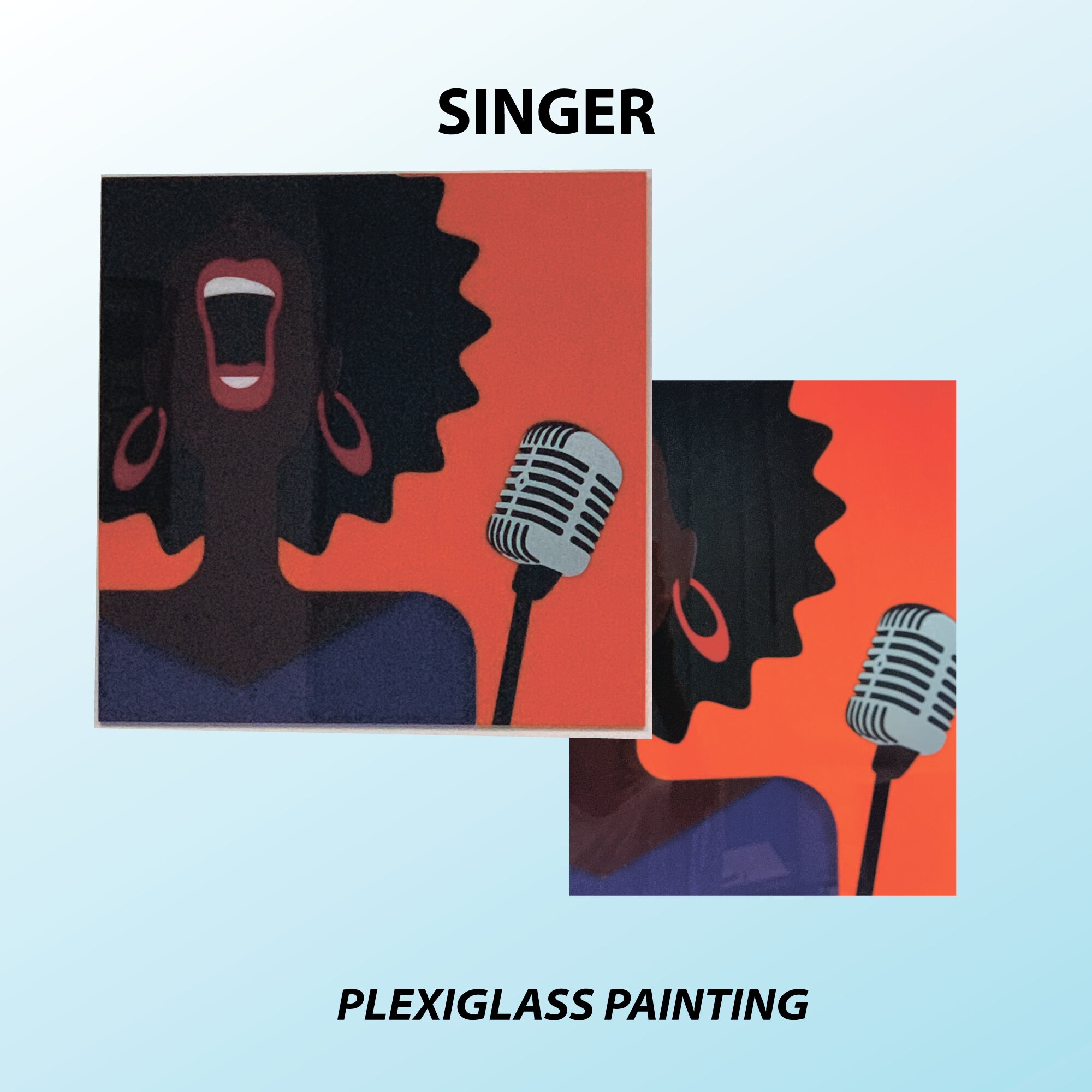 SINGER Art Modern Wall Decoration From Plexiglass. Decor. - Etsy