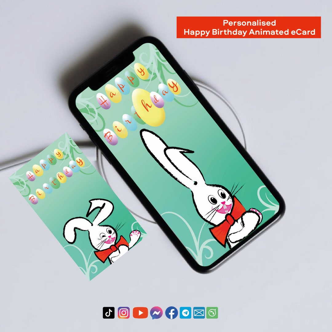 Happy Birthday Animated Ecard/custom Video/personalised Happy Birthday ...