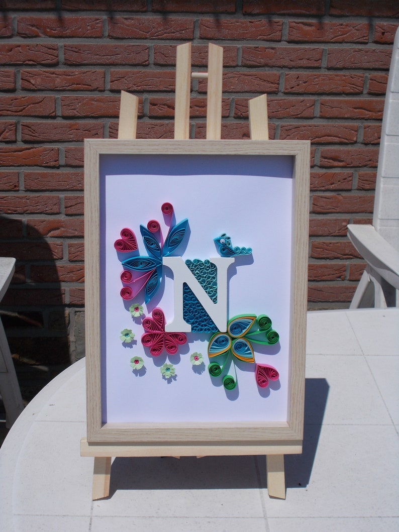 Quilling Alphabet Letter in a Frame: Initial N - Etsy Canada
