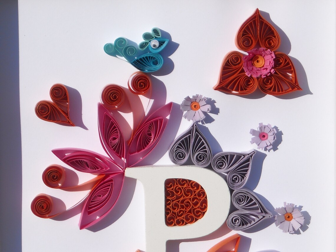 Quilling Alphabet Letter in a Frame: Initial P - Etsy