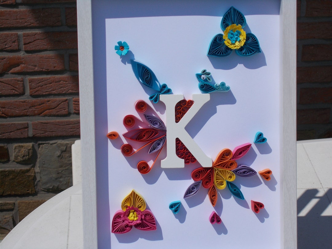 Quilling Alphabet Letter in a Frame: Initial K - Etsy