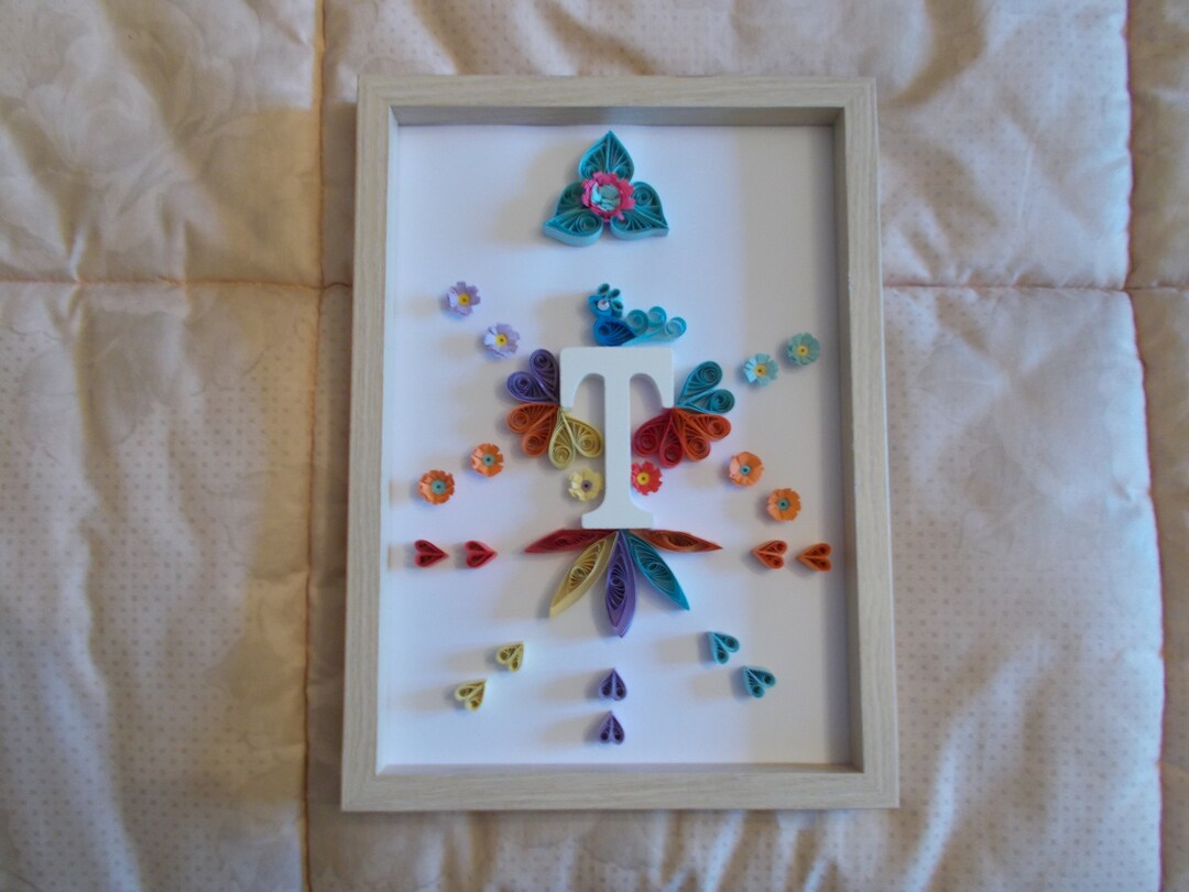 Quilling Alphabet Letter in a Frame: Initial T - Etsy