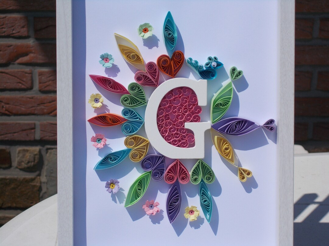 Quilling Alphabet Letter in a Frame: Initial G - Etsy