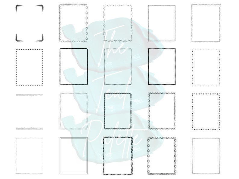 Bundle Borders Clip Art Set 1 Clipart Doodle Borders Border - Etsy