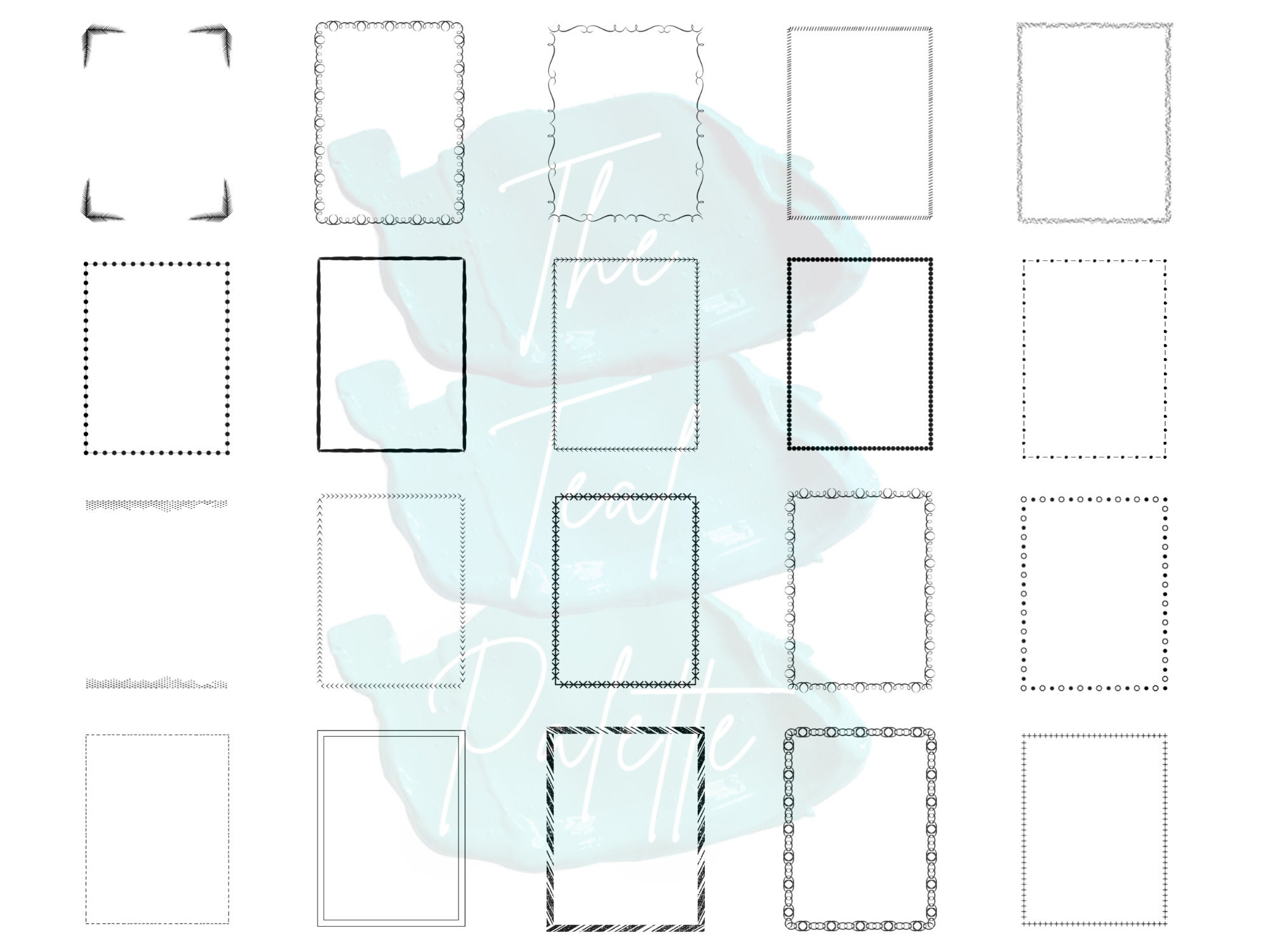 Bundle Borders Clip Art Set 1 Clipart Doodle Borders Border - Etsy