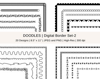 Zen Doodle Border Page Line Dividers - Etsy