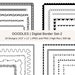 Doodle Digital Borders 2, Digital Frames Clipart, 8.5 X 11, Border Clip ...