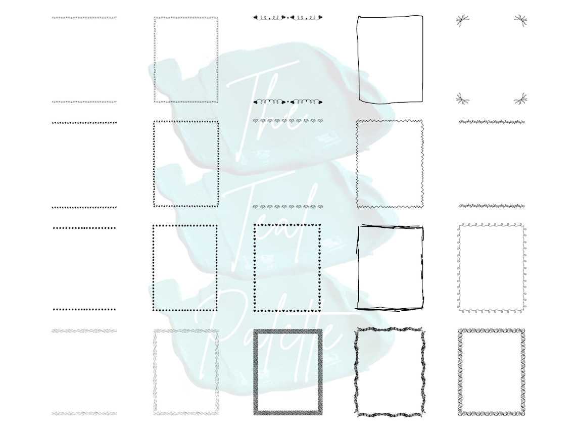 Doodle Digital Borders 1, Digital Frames Clipart, 8.5 X 11, Border Clip ...